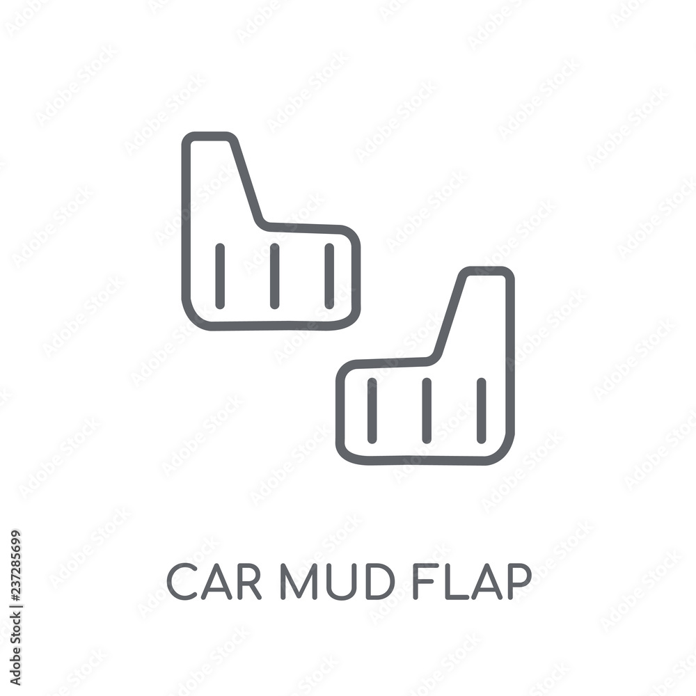 car mud flap linear icon. Modern outline car mud flap logo concept on ...