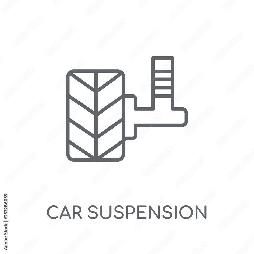 car suspension linear icon. Modern outline car suspension logo concept ...