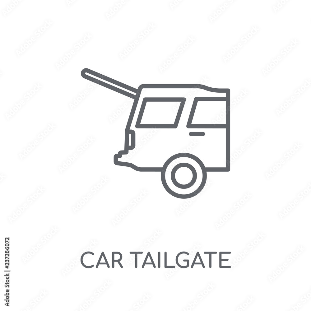 car tailgate linear icon. Modern outline car tailgate logo concept on ...