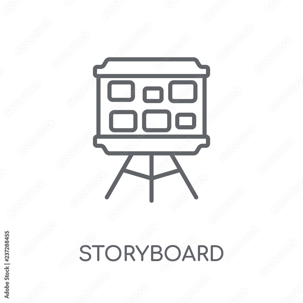 Storyboard linear icon. Modern outline Storyboard logo concept on white ...