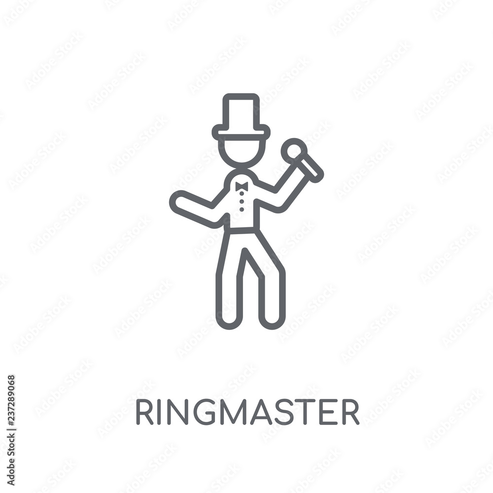 ringmaster linear icon. Modern outline ringmaster logo concept on white ...