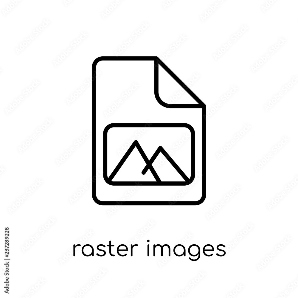 Raster Images icon. Trendy modern flat linear vector Raster Images icon ...