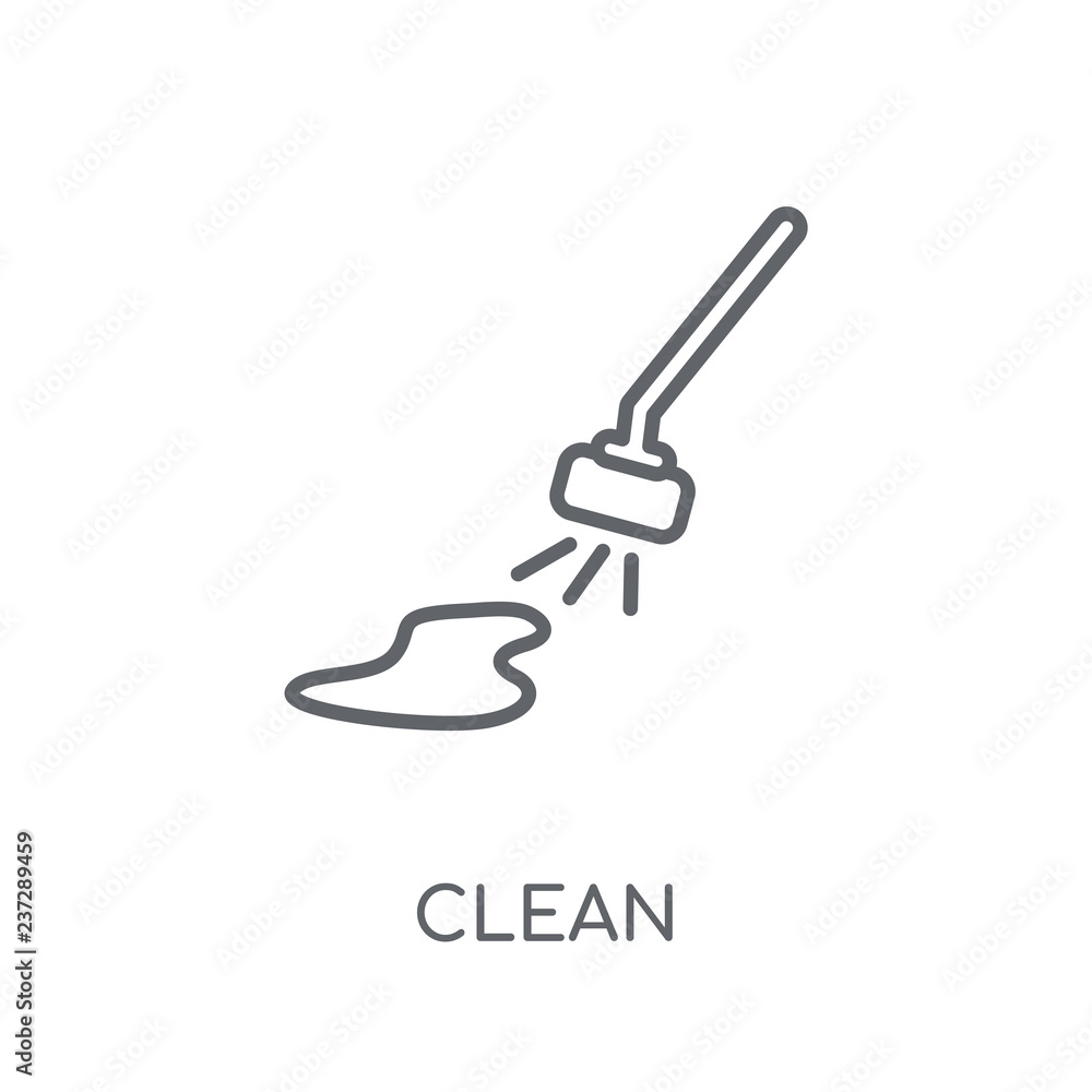 Clean linear icon. Modern outline Clean logo concept on white ...