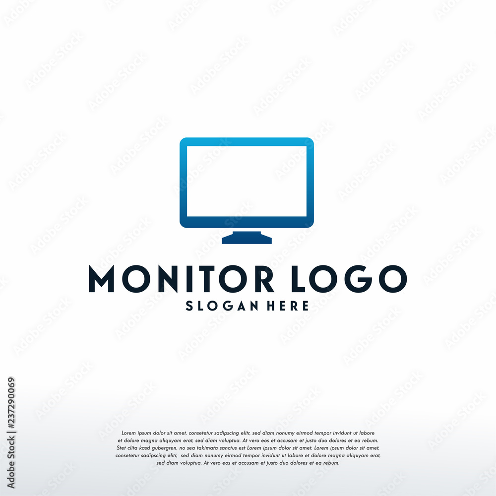 Monitor logo designs template, Computer logo designs, Logo symbol icon ...
