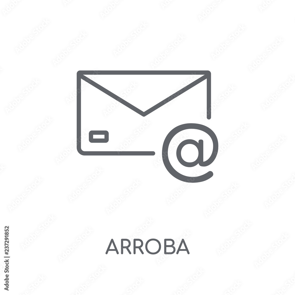 Arroba linear icon. Modern outline Arroba logo concept on white ...
