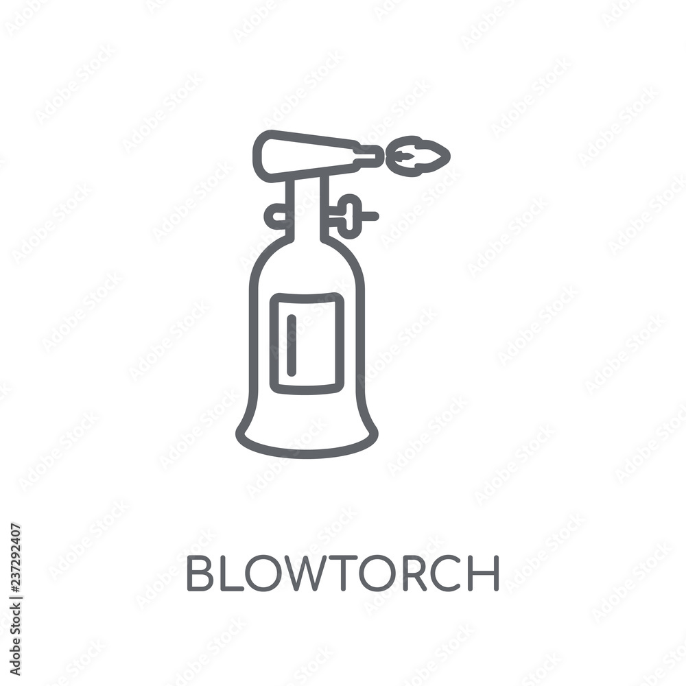 blowtorch linear icon. Modern outline blowtorch logo concept on white ...