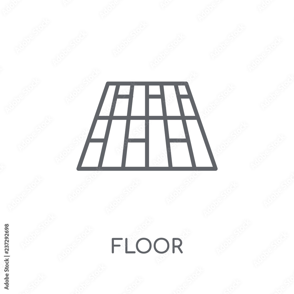 Floor linear icon. Modern outline Floor logo concept on white ...