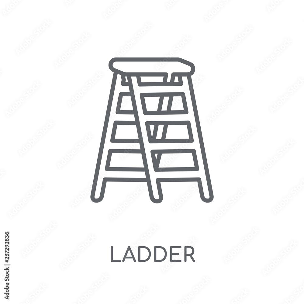 Ladder linear icon. Modern outline Ladder logo concept on white ...