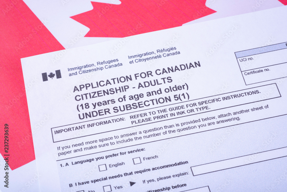 Application for Canadian Citizenship - Adults. Immigration, Refugees ...