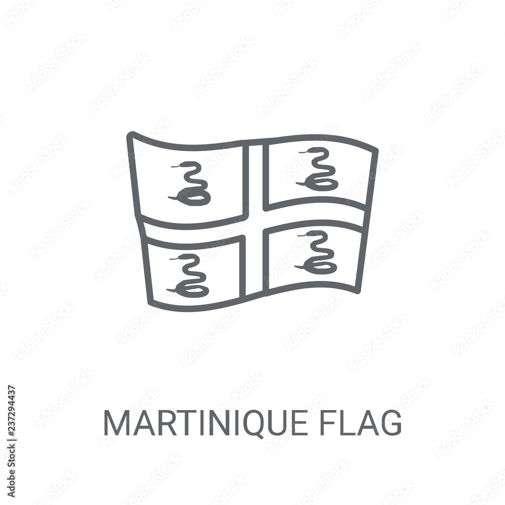 Martinique flag icon. Trendy Martinique flag logo concept on white ...