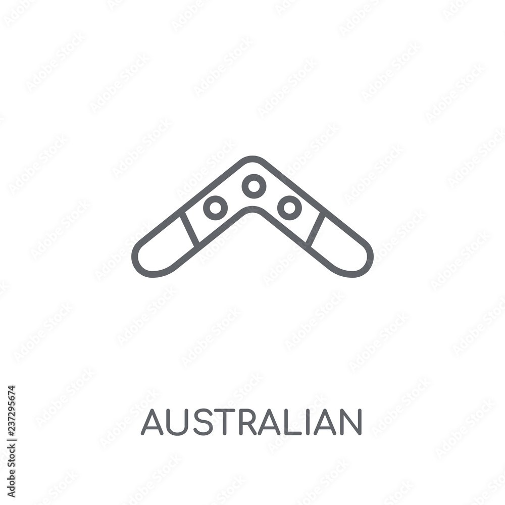 Australian Boomerang linear icon. Modern outline Australian Boomerang ...