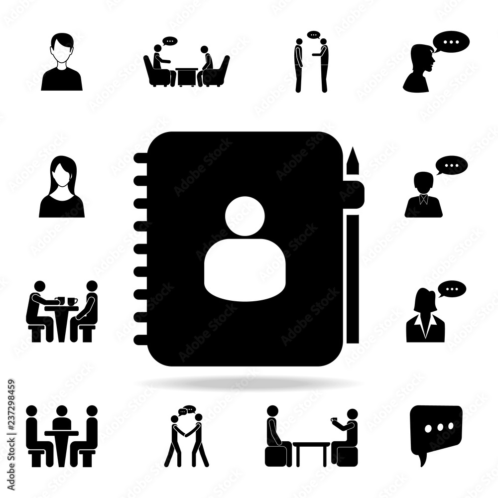private diary icon. Detailed set of conversation icons. Premium graphic ...