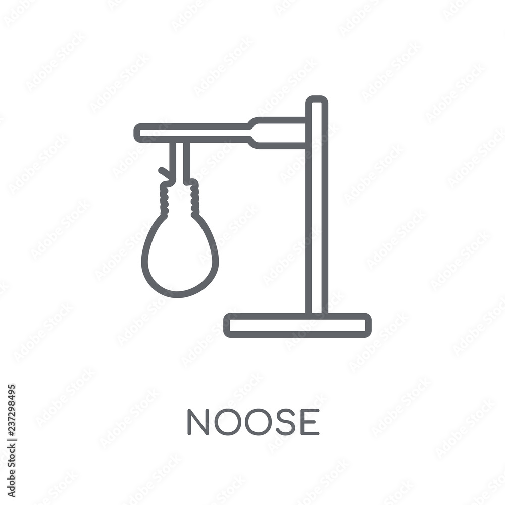 Noose linear icon. Modern outline Noose logo concept on white ...