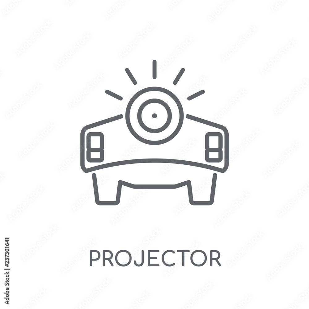 Projector linear icon. Modern outline Projector logo concept on white ...