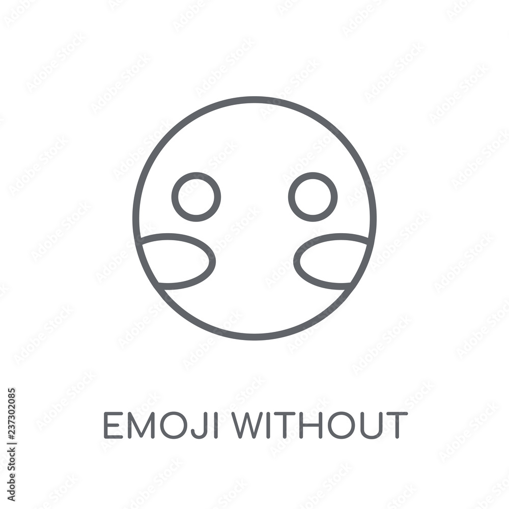 Emoji Without Mouth linear icon. Modern outline Emoji Without Mouth ...
