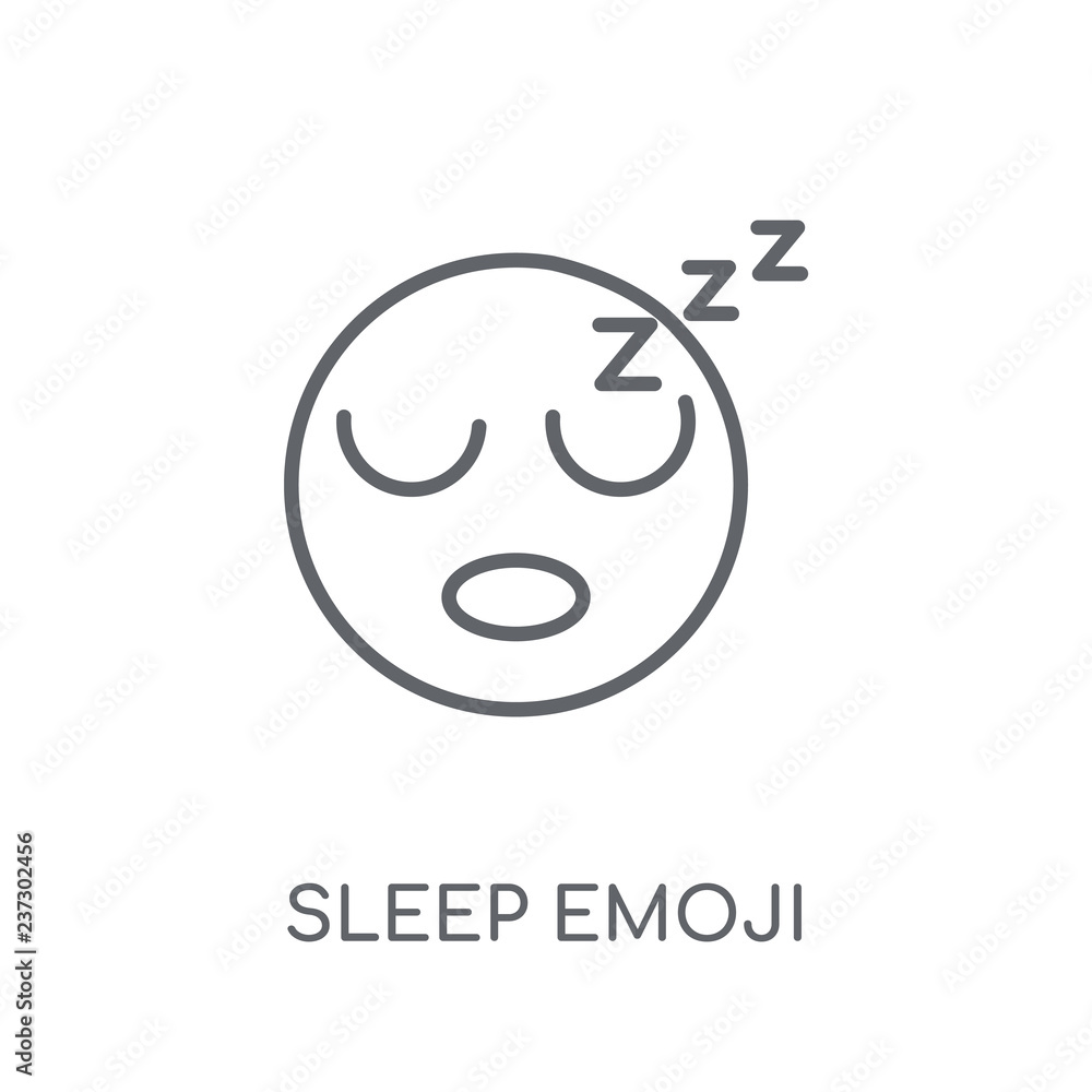 Sleep emoji linear icon. Modern outline Sleep emoji logo concept on ...
