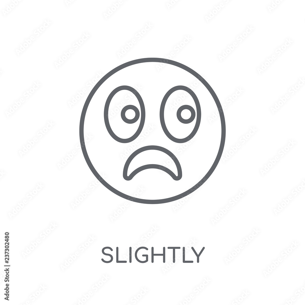Slightly Frowning emoji linear icon. Modern outline Slightly Frowning ...
