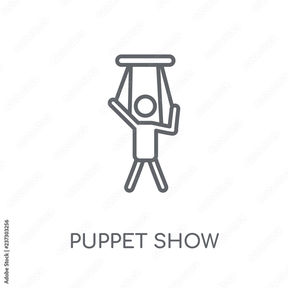 Puppet show linear icon. Modern outline Puppet show logo concept on ...