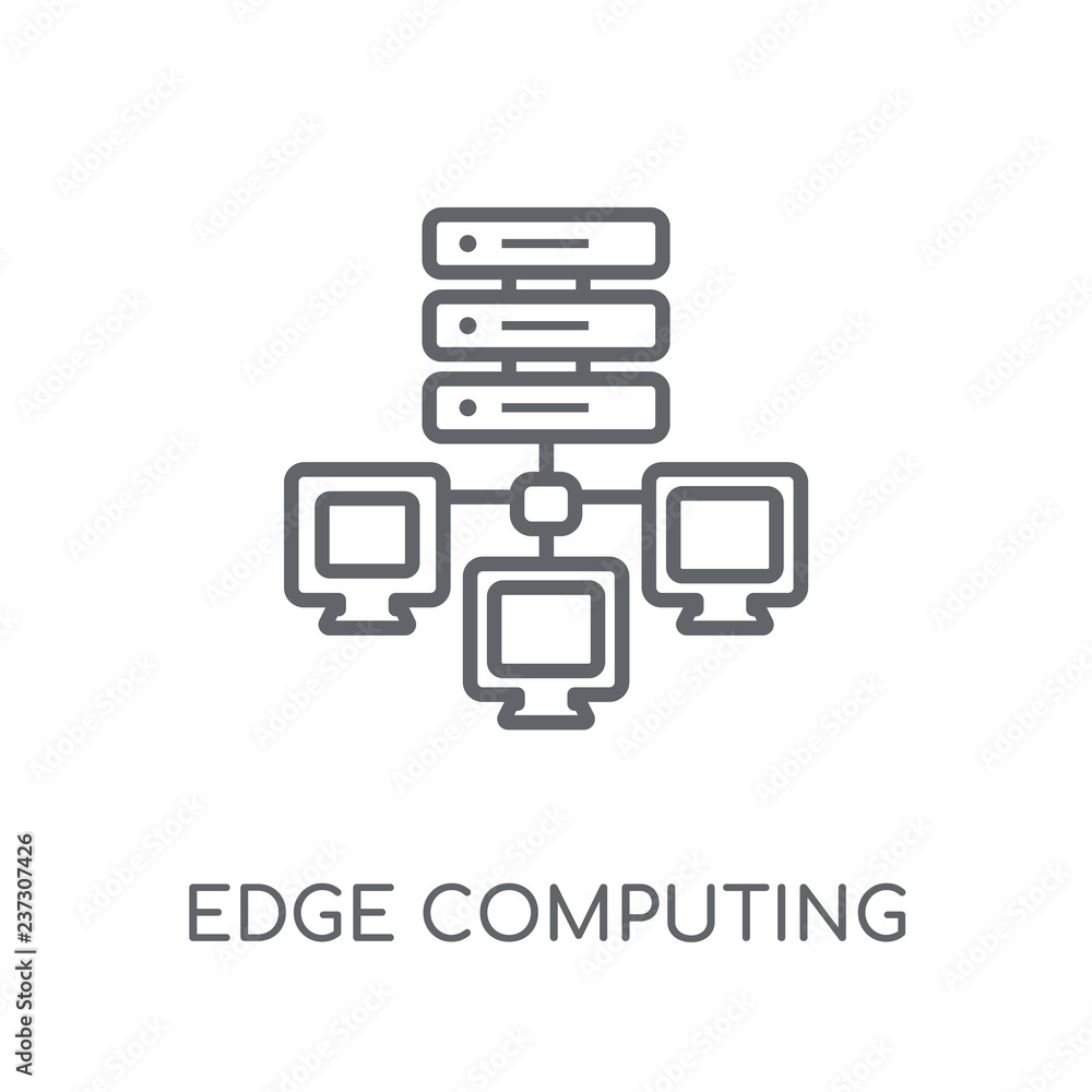 edge computing linear icon. Modern outline edge computing logo concept ...