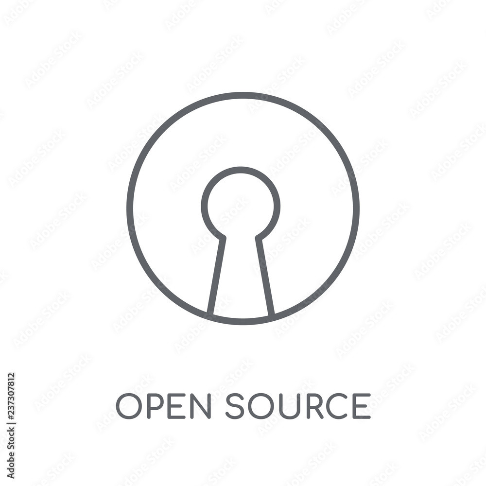 open source linear icon. Modern outline open source logo concept on ...