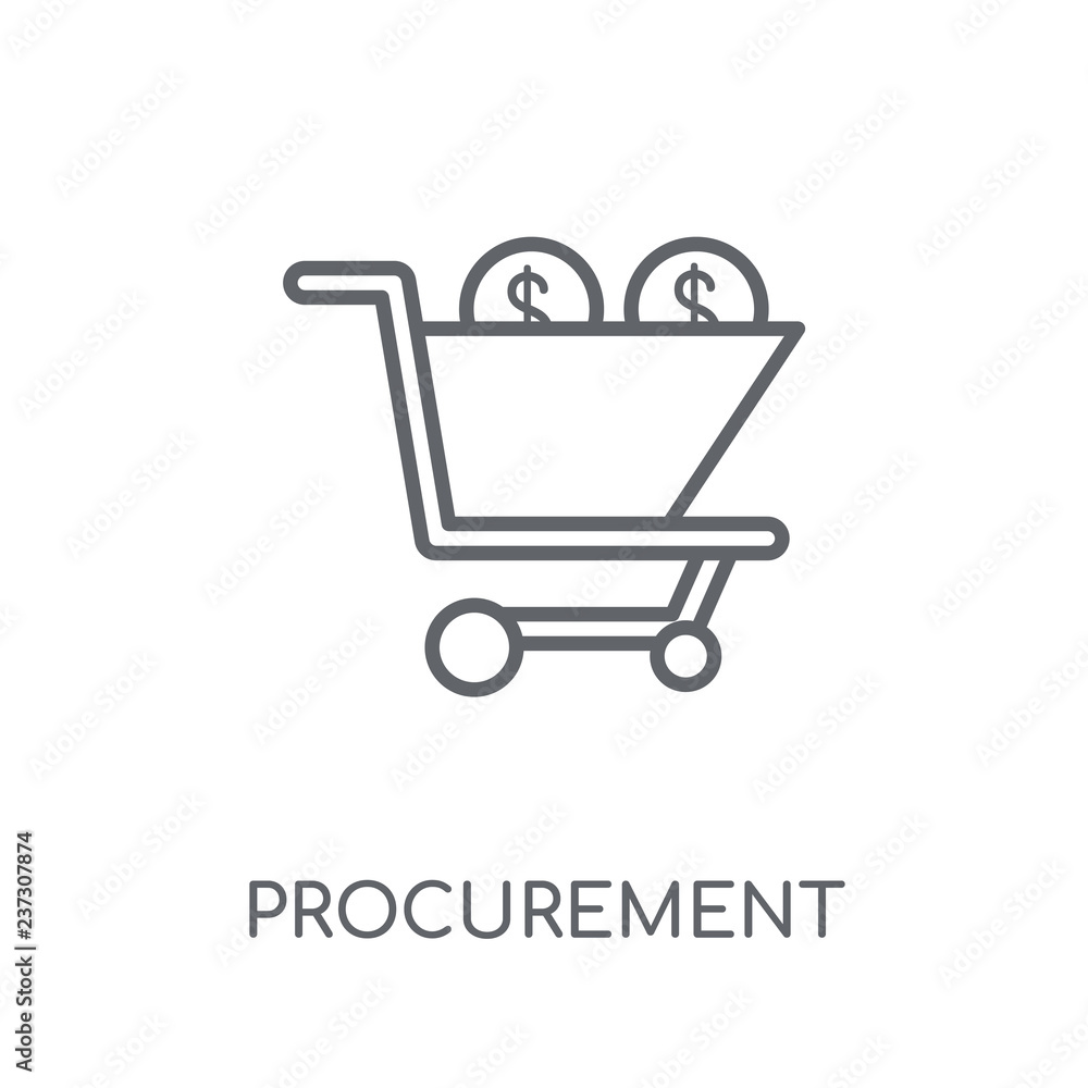 procurement linear icon. Modern outline procurement logo concept on ...