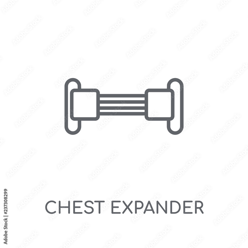 Chest expander linear icon. Modern outline Chest expander logo concept ...