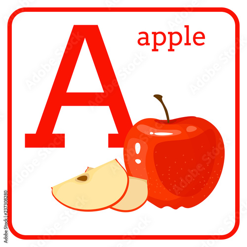 Letter A Apple Clipart