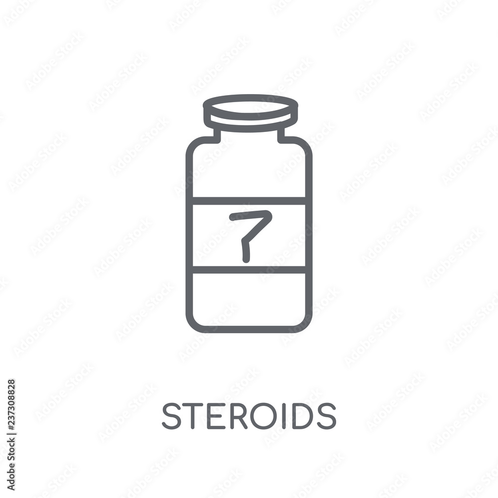 Steroids linear icon. Modern outline Steroids logo concept on white ...