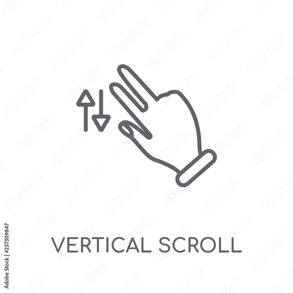 Scroll Down Hand Icon