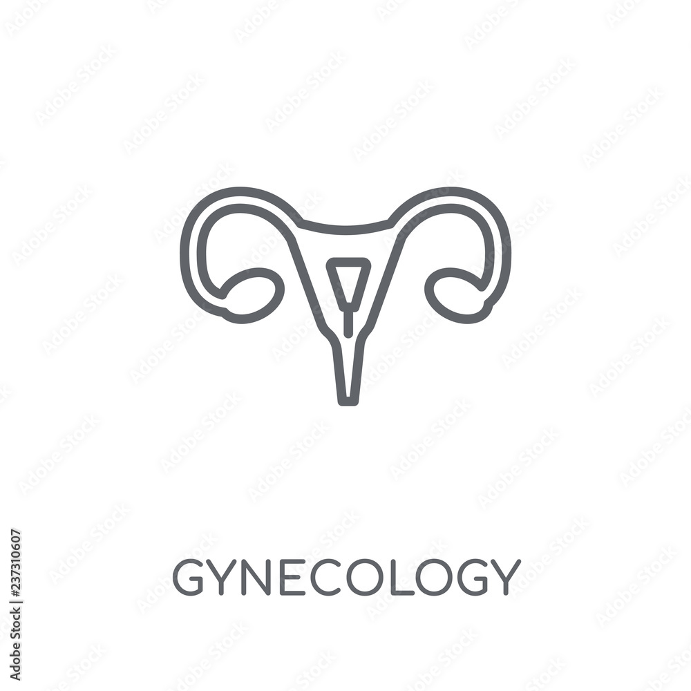 Gynecology linear icon. Modern outline Gynecology logo concept on white ...