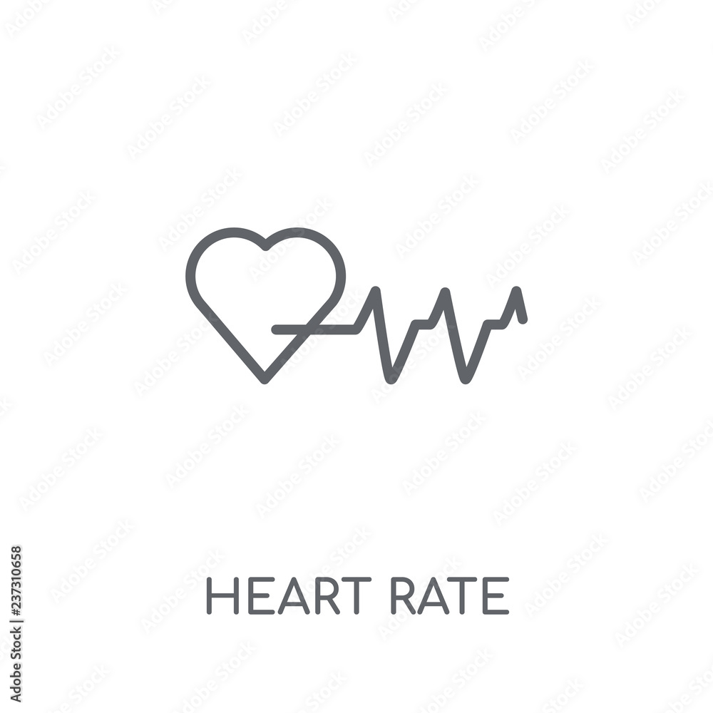 Heart rate linear icon. Modern outline Heart rate logo concept on white ...