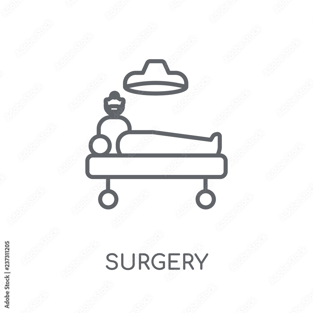 Surgery linear icon. Modern outline Surgery logo concept on white ...