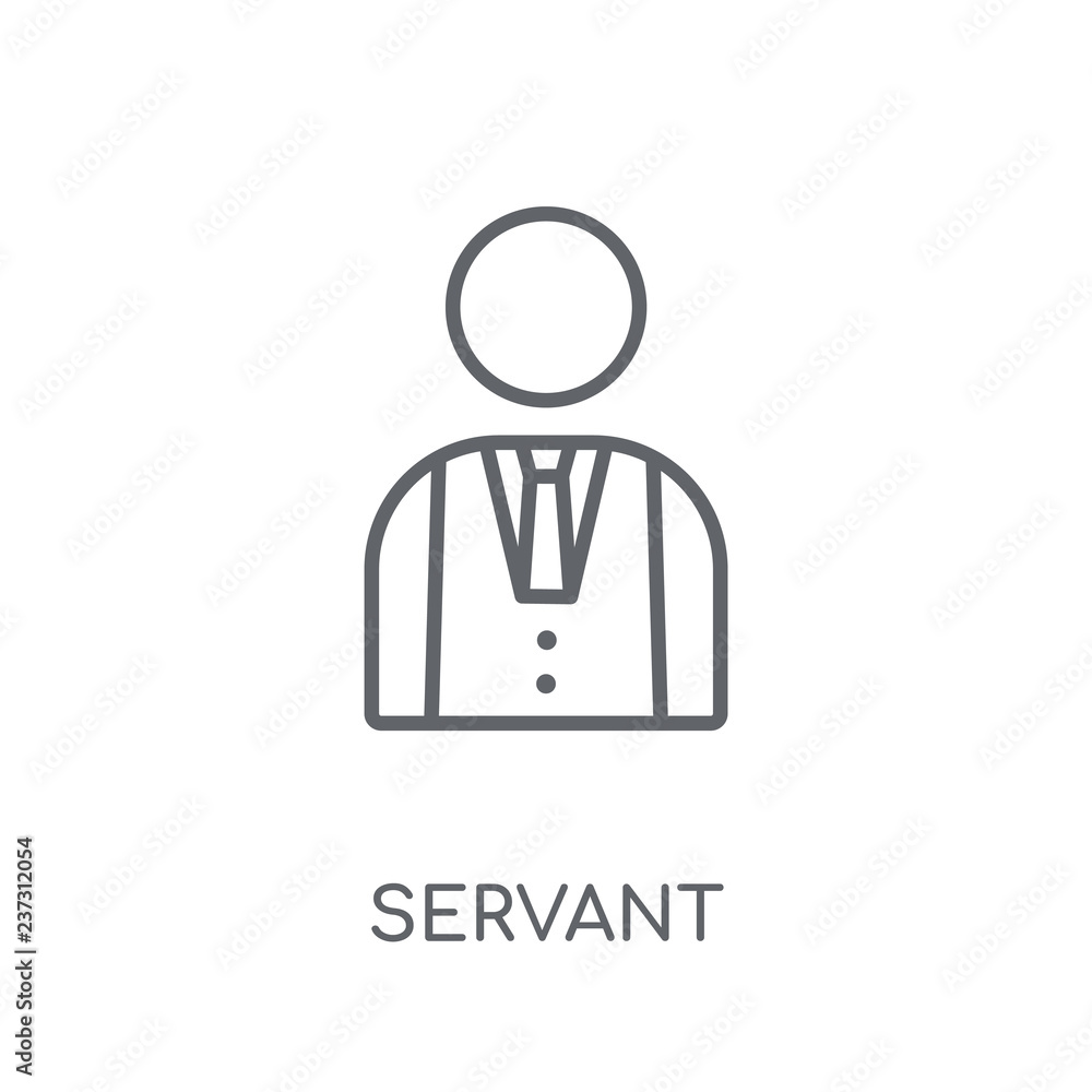 Servant linear icon. Modern outline Servant logo concept on white ...