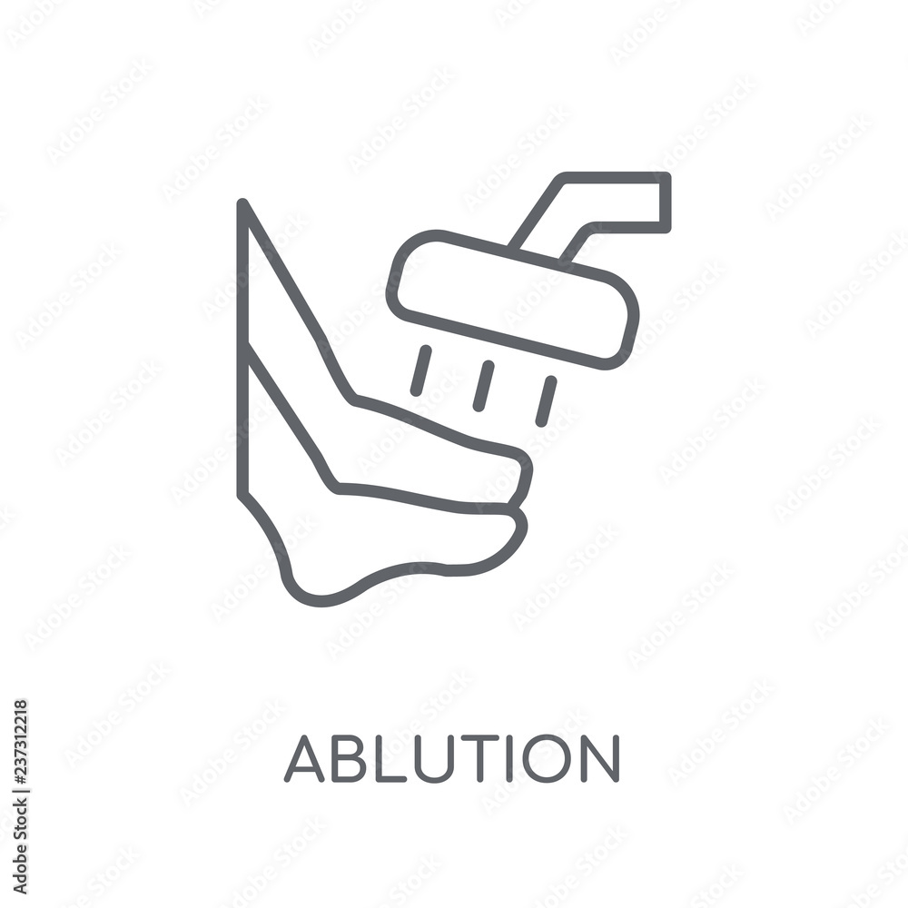 ablution linear icon. Modern outline ablution logo concept on white ...