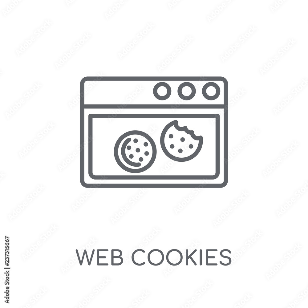 web Cookies linear icon. Modern outline web Cookies logo concept on ...