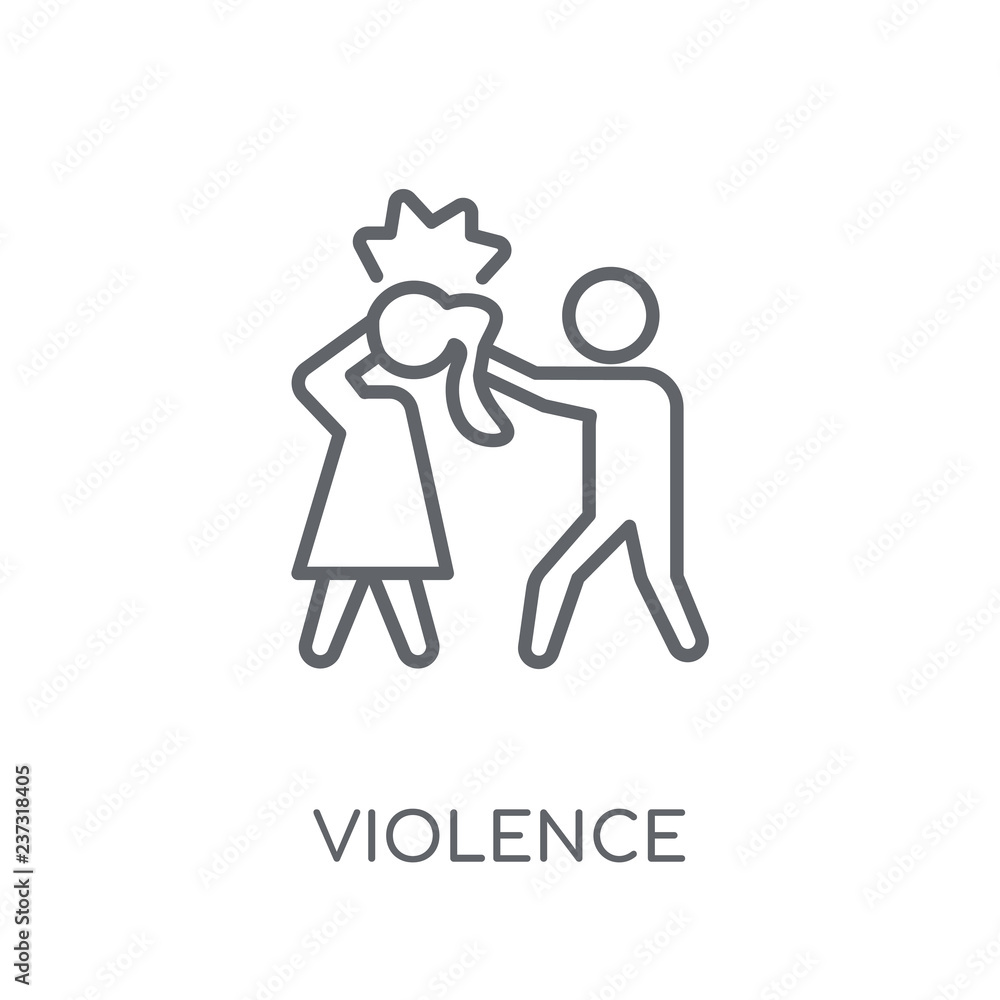 Violence linear icon. Modern outline Violence logo concept on white ...