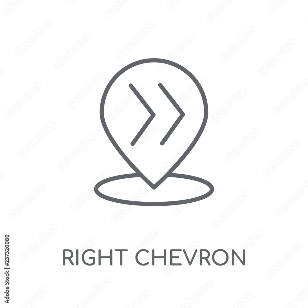 Right chevron linear icon. Modern outline Right chevron logo concept on ...