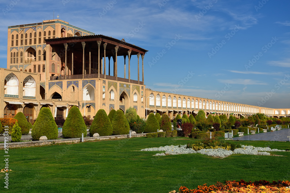 Ali Qapu Palace is a grand palace in Isfahan on Naqsh-e Jahan Square in ...