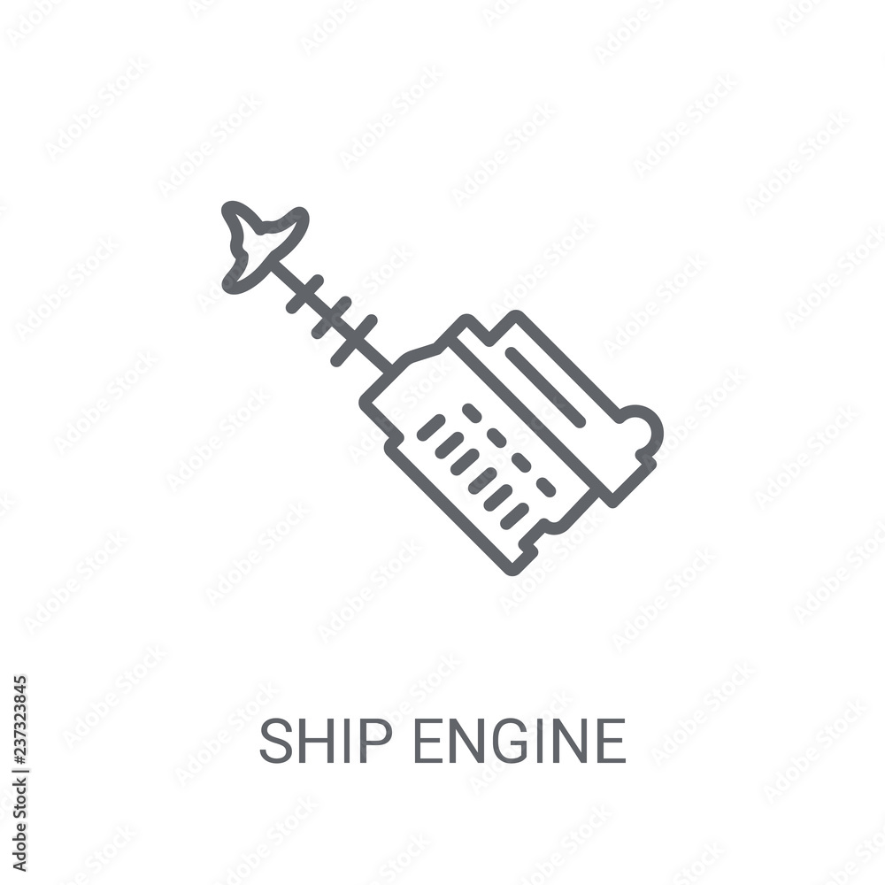 Ship Engine icon. Trendy Ship Engine logo concept on white background ...