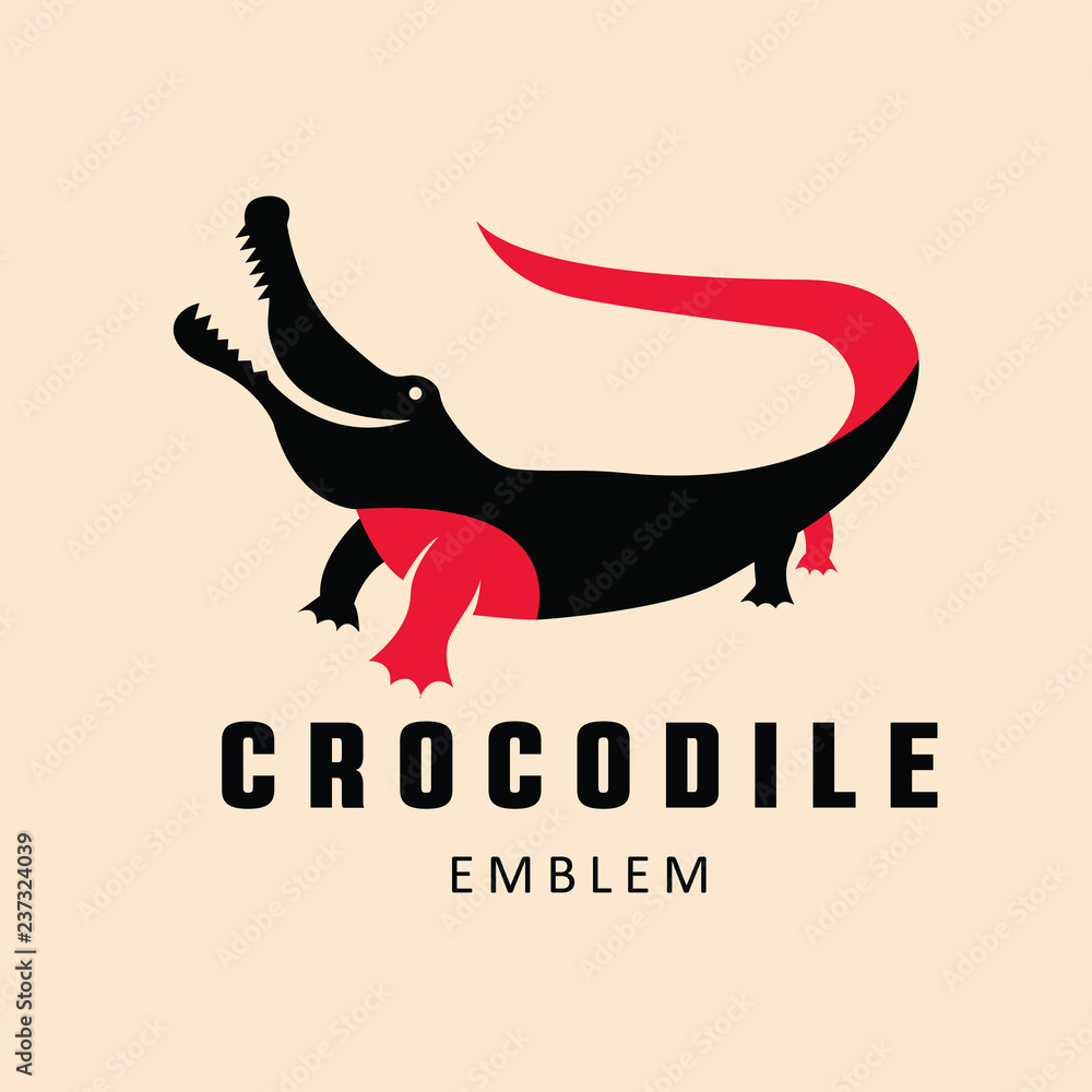Crocodile logotype - vector illustration Stock Vector | Adobe Stock