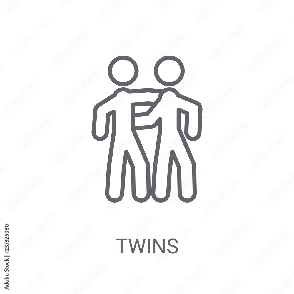 Twins icon. Trendy Twins logo concept on white background from People ...
