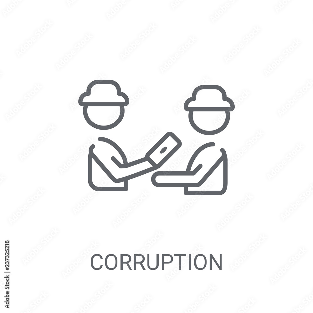 Corruption icon. Trendy Corruption logo concept on white background ...