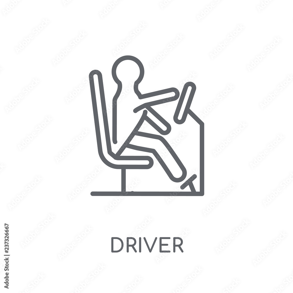 Driver linear icon. Modern outline Driver logo concept on white ...