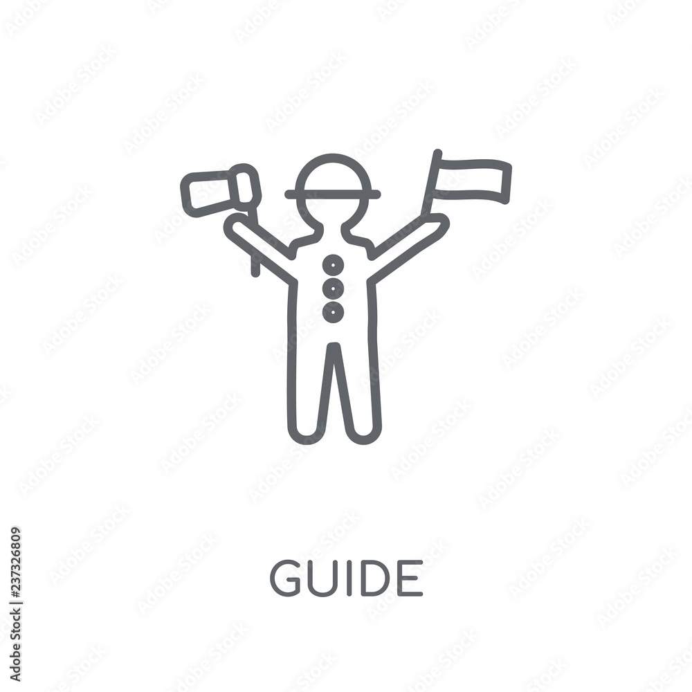 Guide linear icon. Modern outline Guide logo concept on white ...