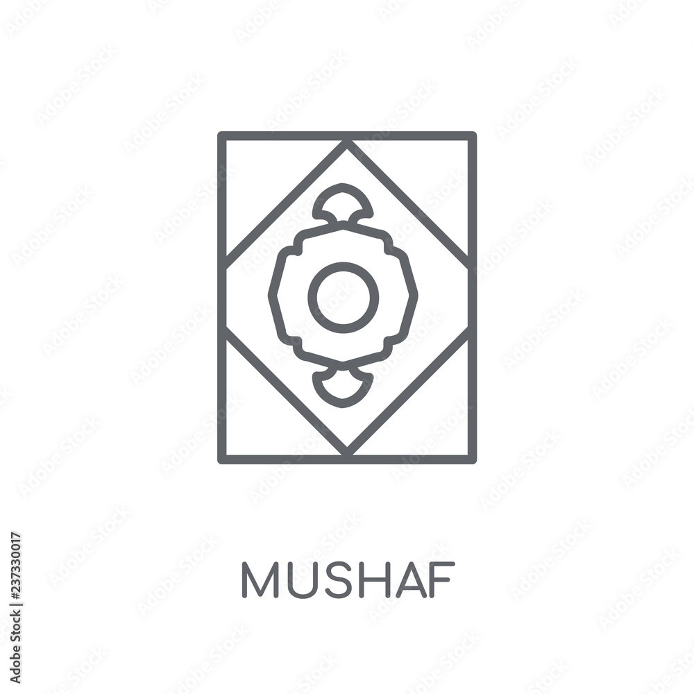 Mushaf linear icon. Modern outline Mushaf logo concept on white ...