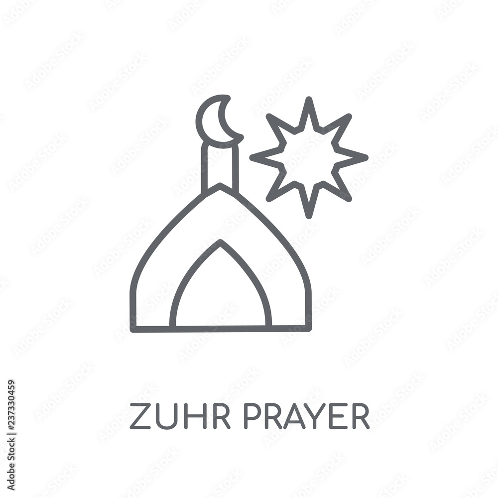 Zuhr Prayer linear icon. Modern outline Zuhr Prayer logo concept on ...