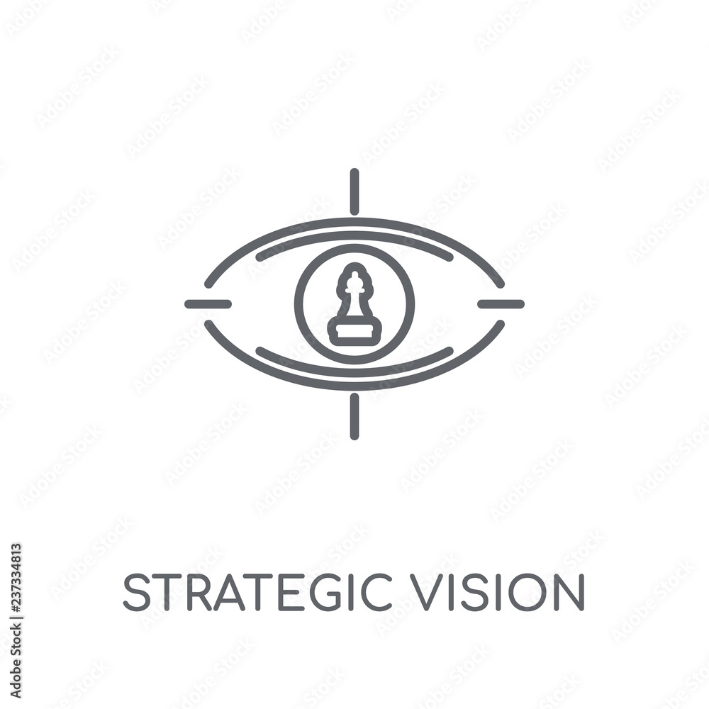 Vecteur Stock strategic Vision linear icon. Modern outline strategic ...