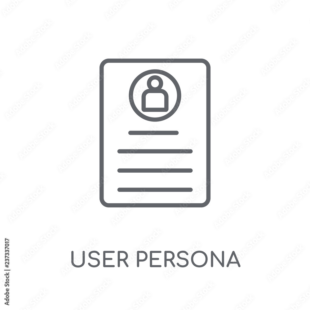 User Persona linear icon. Modern outline User Persona logo concept on ...