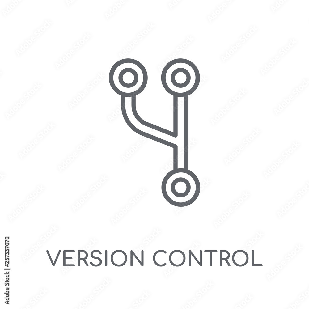 Version control linear icon. Modern outline Version control logo ...