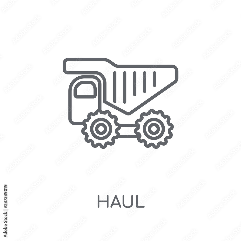 haul linear icon. Modern outline haul logo concept on white background ...